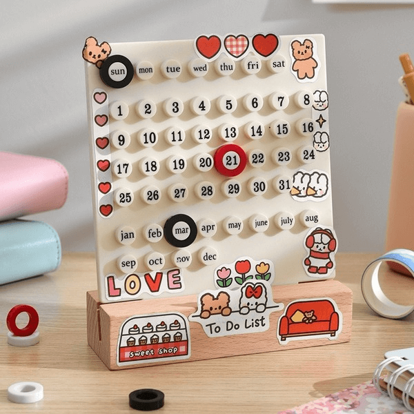 Creative Desk Calendar- Fun and Interactive Desk Calendar with Unique ...