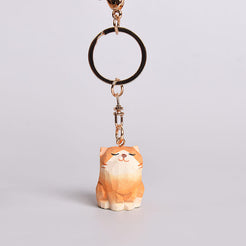 Orange Cat and Shiba Inu Keychain – NEW TOWN BAZAAR